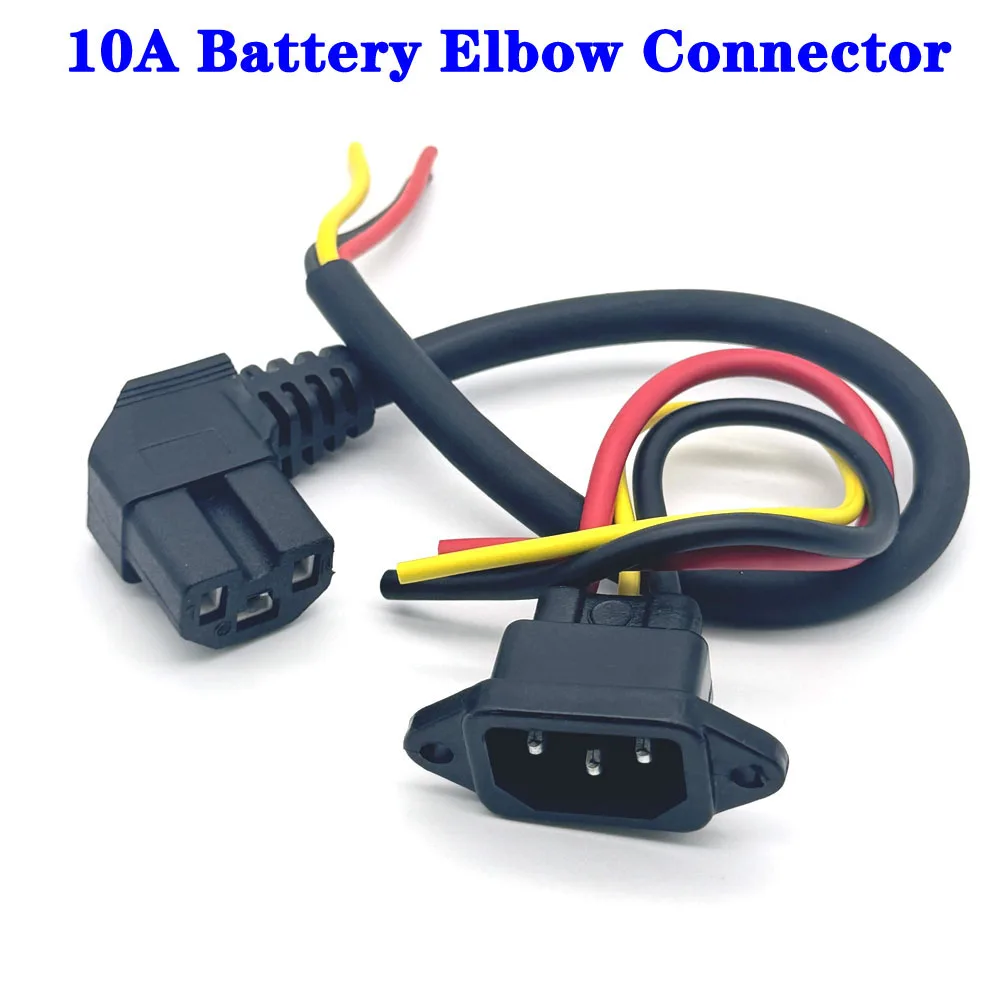 E-bike Battery Charging Plug Three Vertical Charging Socket with 12AWG ...