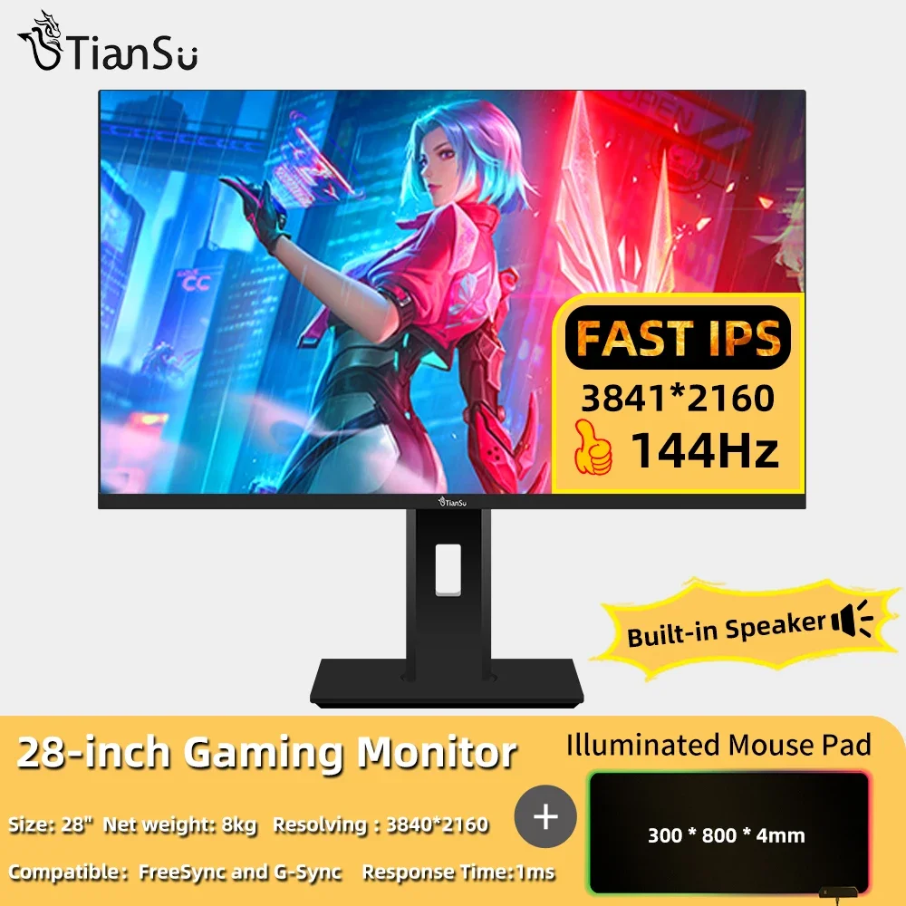 Tiansu-28-Gaming-Monitor-144Hz-Monitor-4k-UHD-PC-Monitor-Gaming-4k ...