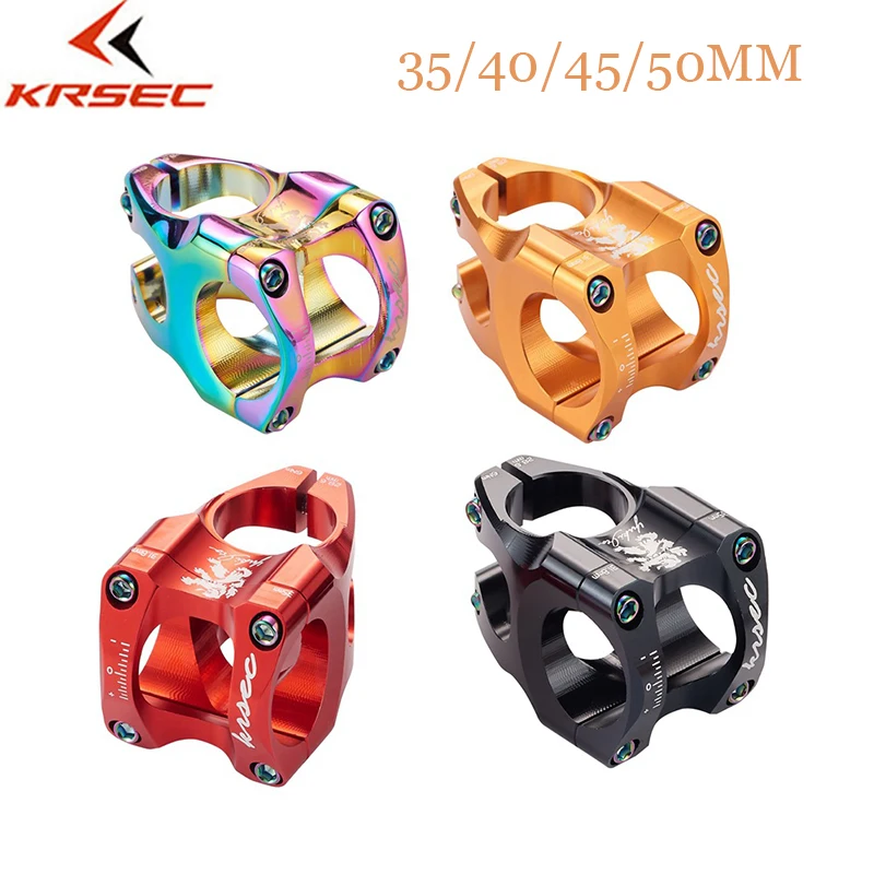 KRSEC vástago corto para manillar de bicicleta, 35mm, 40mm, 45mm, 50mm ...