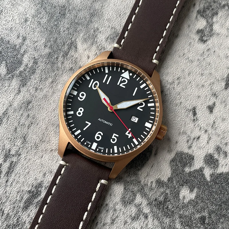 Baltany-Bronze-Pilot-Watch-Swiss-Luminous-Swiss-100M-Waterproof ...