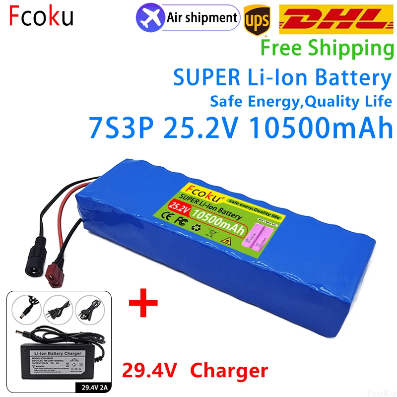 FCOKU-Batterie-lithium-ion-7S3P-18650-29-4V-10500mAh-pour-v-lo ...