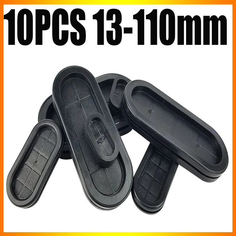 10pcs-Oval-Rubber-Grommet-Blanking-Hole-Wiring-Cable-Gasket-Rubber-Seal ...