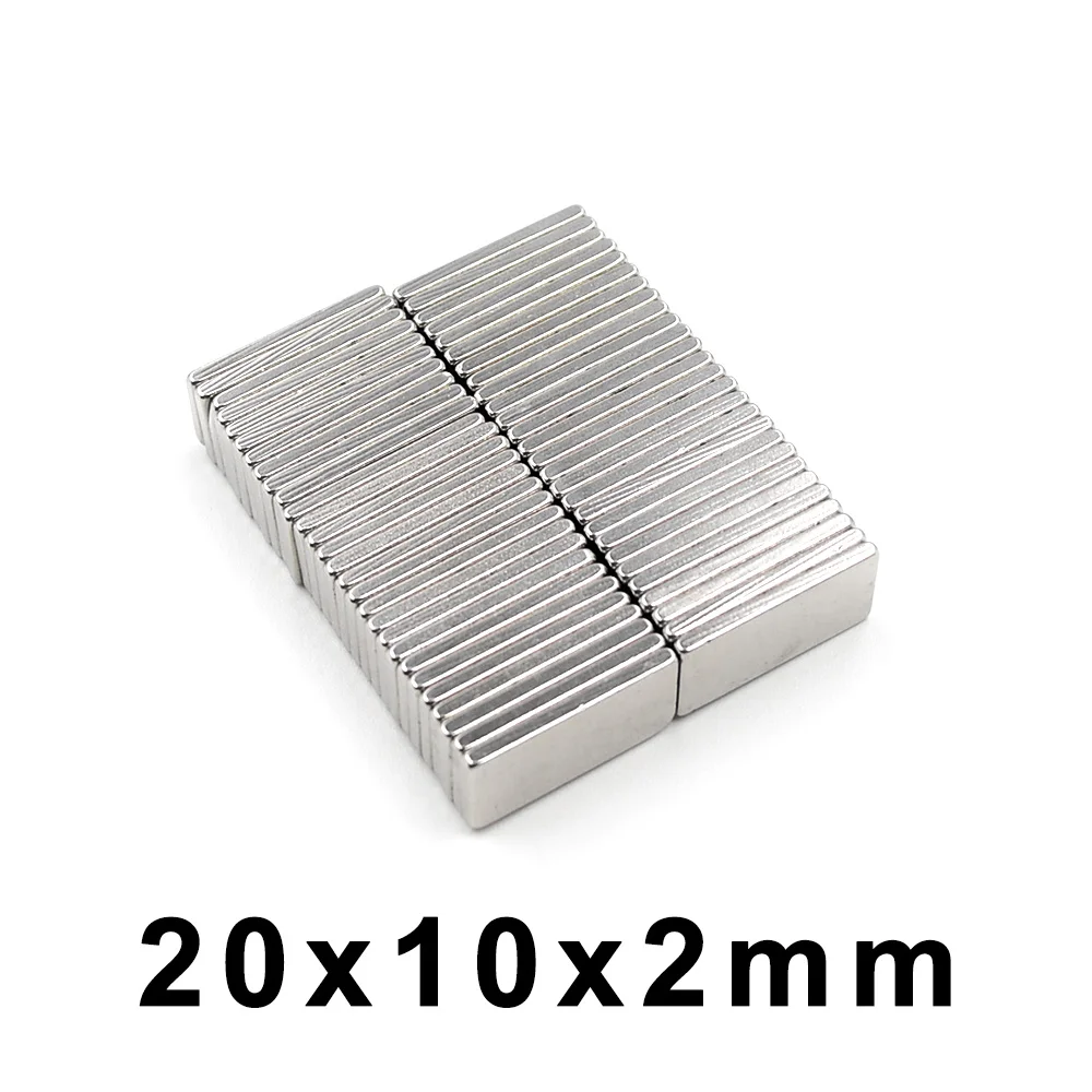 5-10-20-50Pcs-20x10x2-Neodymium-Magnet-20mm-x-10mm-x-2-N35-NdFeB-Block ...