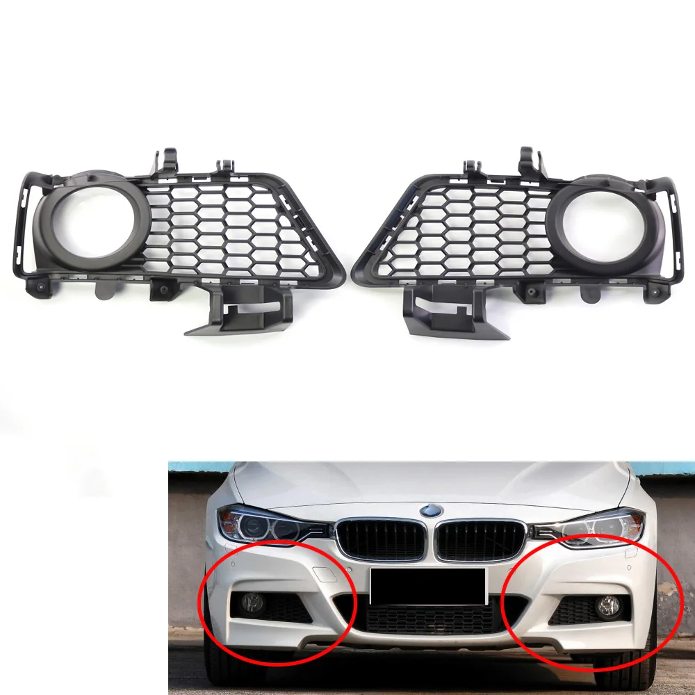 Front Bumper Fog Light Grille Grill for BMW 3 Series F30 F31 M Package ...
