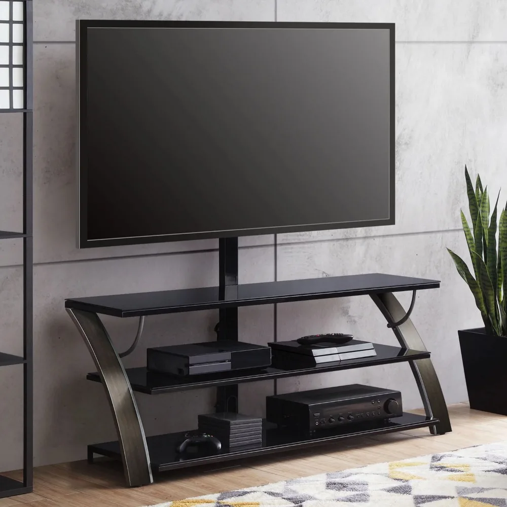 3-in-1-Flat-Panel-TV-Stand-for-TVs-Up-to-65-Charcoal-Furniture-Cabinet ...