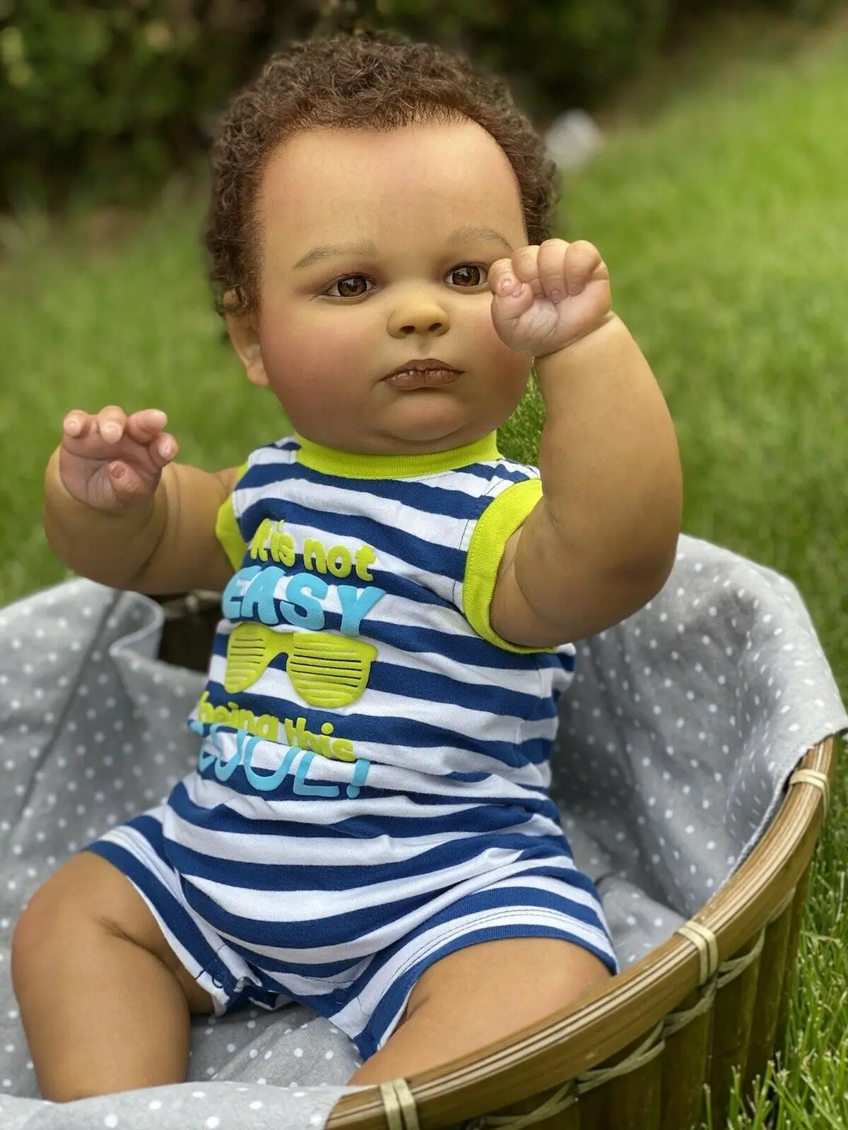 50cm Handmade Joseph Bebe Reborn African Skin Reborn Dolls Finished ...