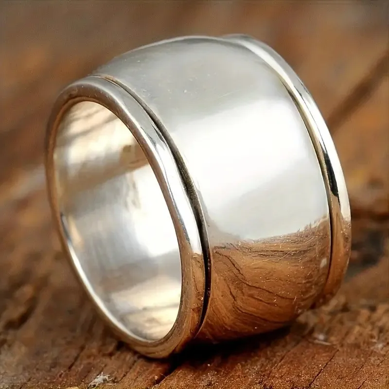 925-Sterling-Silver-Smooth-Rings-Simple-Versatile-Couple-Rings-Daily ...