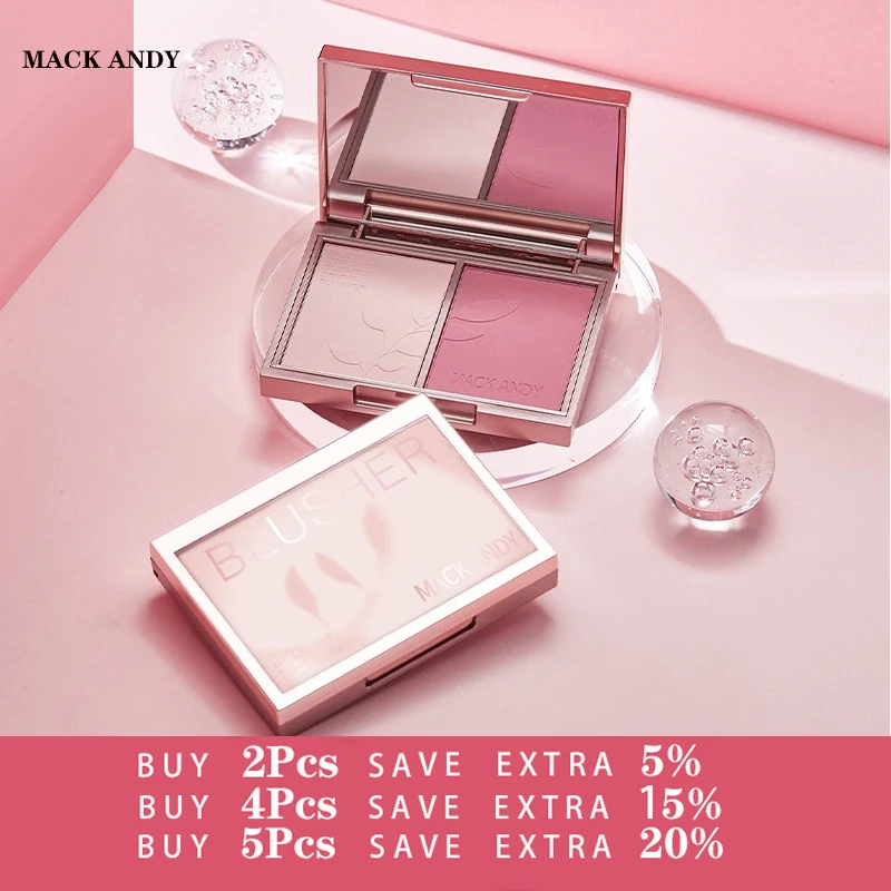 MACK ANDY Matte Blush Makeup Palette Waterproof Lasting Mineral Cheek ...