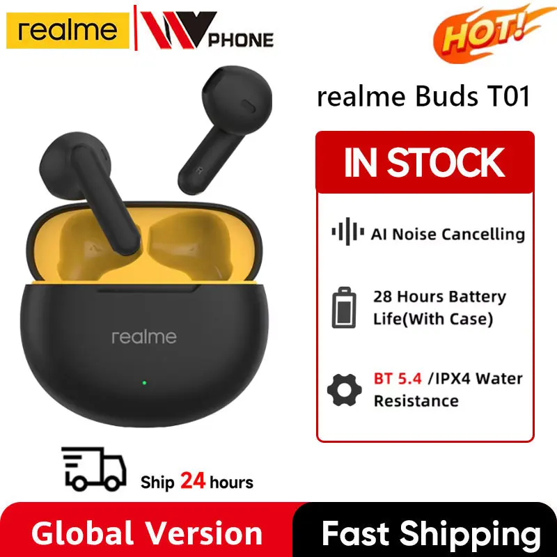 World-Premiere-Global-Version-realme-Buds-T01-Bluetooth5-4-Earphone-Hi ...