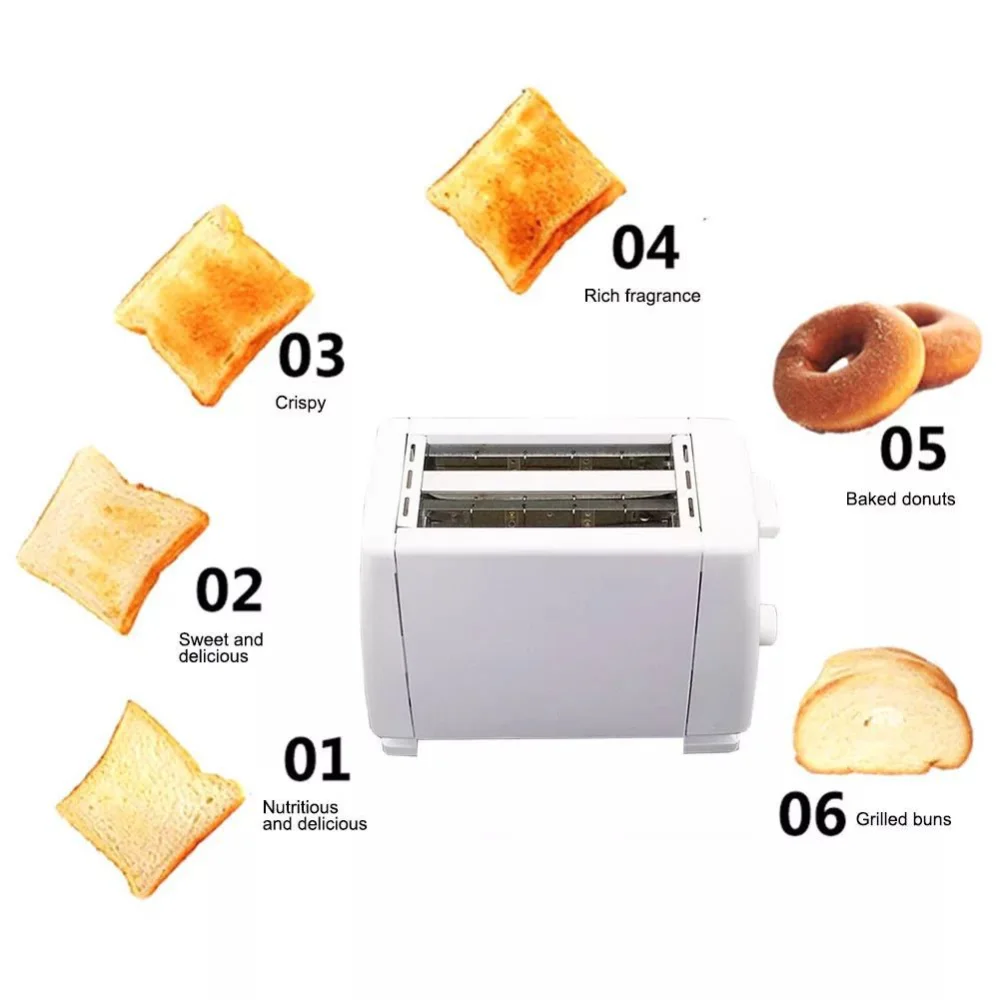 Bread Maker 1PC Home Use Automatic Fast Heating Stainless Steel Toaster ...