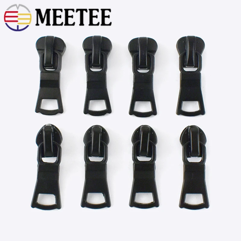 Meetee 20pcs 5# Zipper Sliders for Metal Resin Nylon Reverse Invisible ...