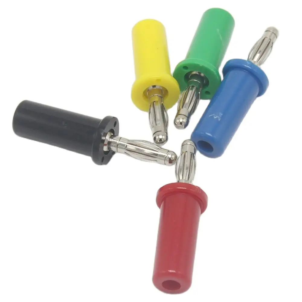 Cobre-puro-Banana-Plug-Jack-conector-de-corrente-grande-5-cores-15A-4mm ...