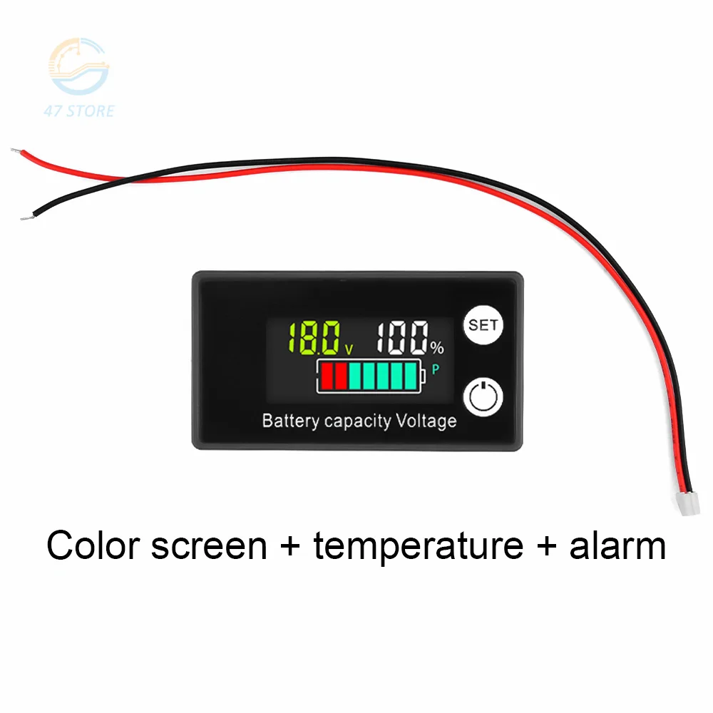 DC 8 100V Digital Voltmeter Digital Electricity Meter LCD Lead Lithium ...