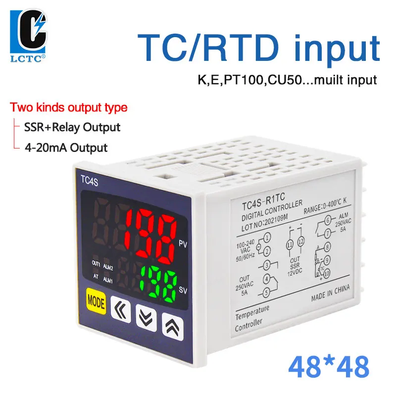 TC4S-48-48-K-type-Input-Digital-Display-Intelligent-PID-Temperature-Controller-Instrument-SSR ...
