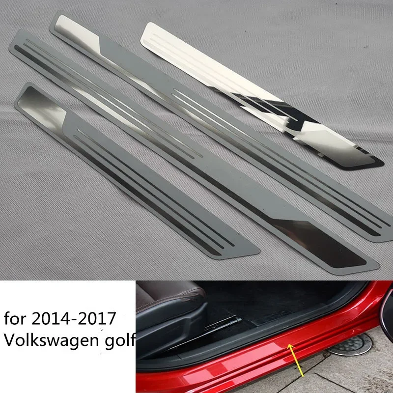 For-Volkswagen-Golf-7-6-MK7-MK6-2010-2018-Door-Sill-Scuff-Plate-Trim ...