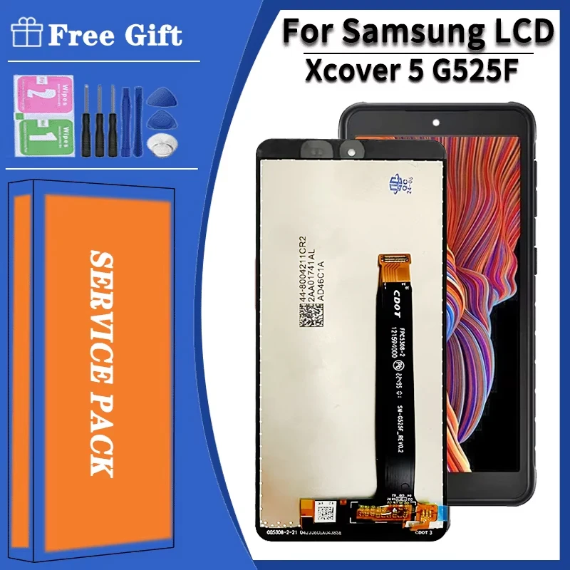 5.3 "삼성 XCover 5 G525 G525F, G525F/DS LCD 디스플레이 터치 스크린 디지타이저 X 커버 5 ...