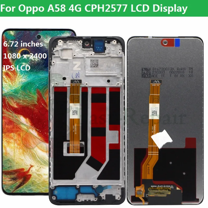 original-6-72-for-Oppo-A58-4G-lcd-display-with-touch-screen-digitizer ...