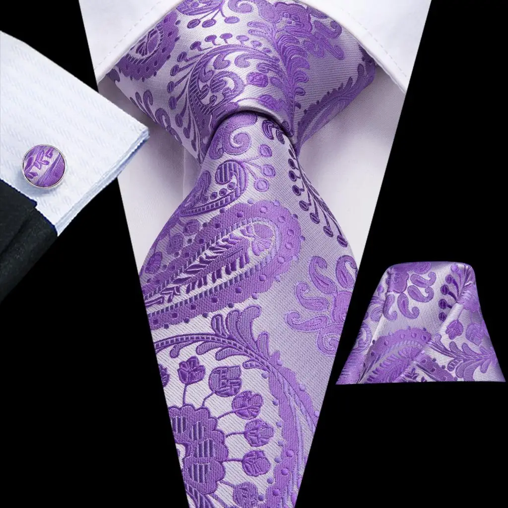 Purple Paisley Ties For Men