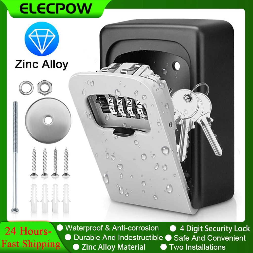 Elecpow-Metal-Material-Password-Lock-Storage-Box-Outdoor-Waterproof ...