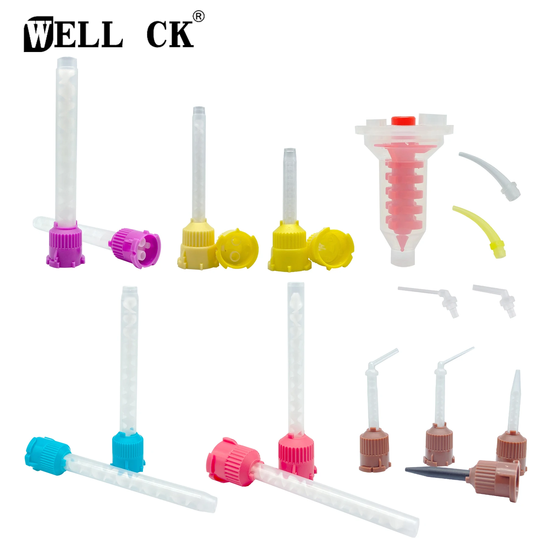 50pcs-Dental-Materials-Dentistry-Silicone-Rubber-Conveying-Mixing-Head ...