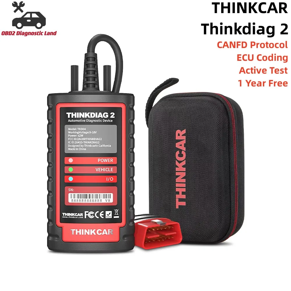 2023 New Thinkcar ThinkDiag 2 OBD2 Diagnostic Tool Support CANFD ...