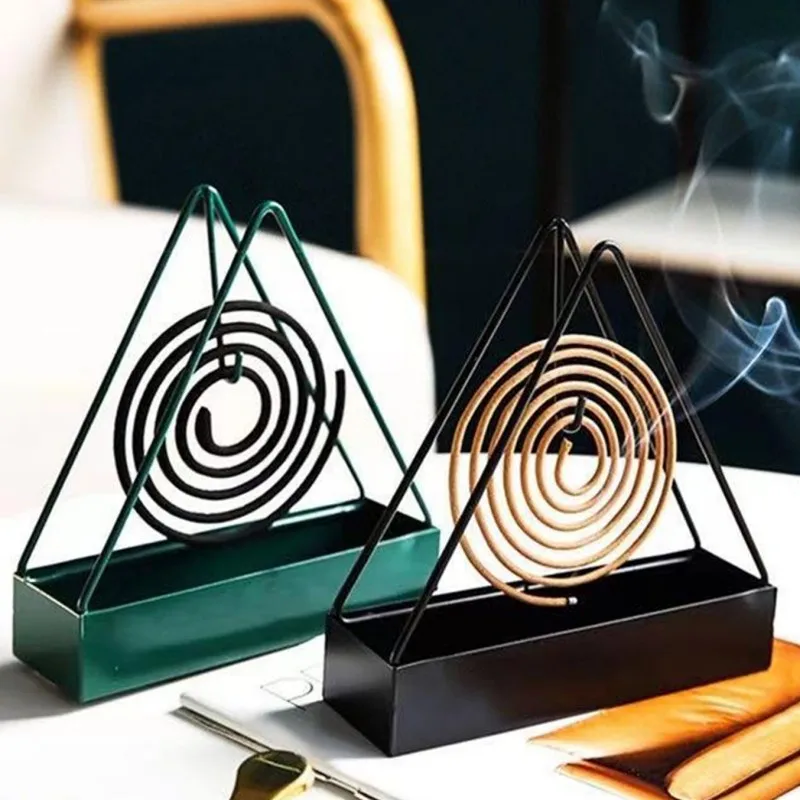 Iron-Mosquito-Coil-Holder-Triangular-Shape-Repellent-Incense-Rack-Anti ...
