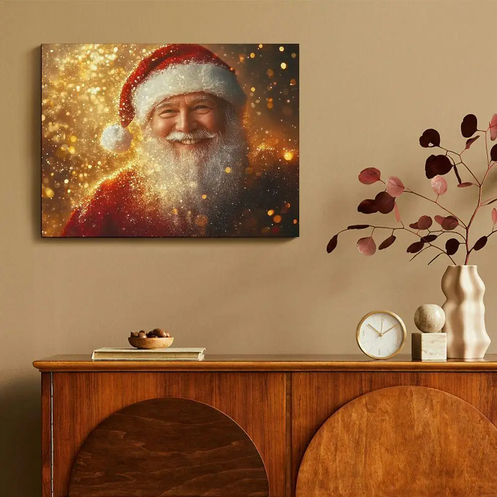 1-Piece-Vintage-Classic-Father-Christmas-Portrait-Framed-Artwork-Merry ...