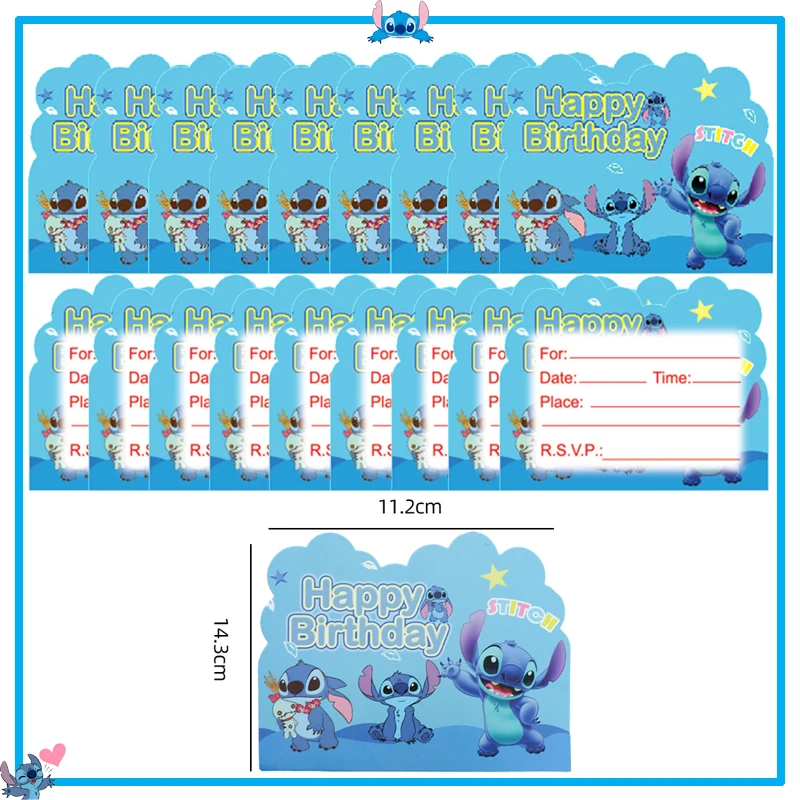 Decoración para fiesta de cumpleaños de Stitch, suministros en azul ...