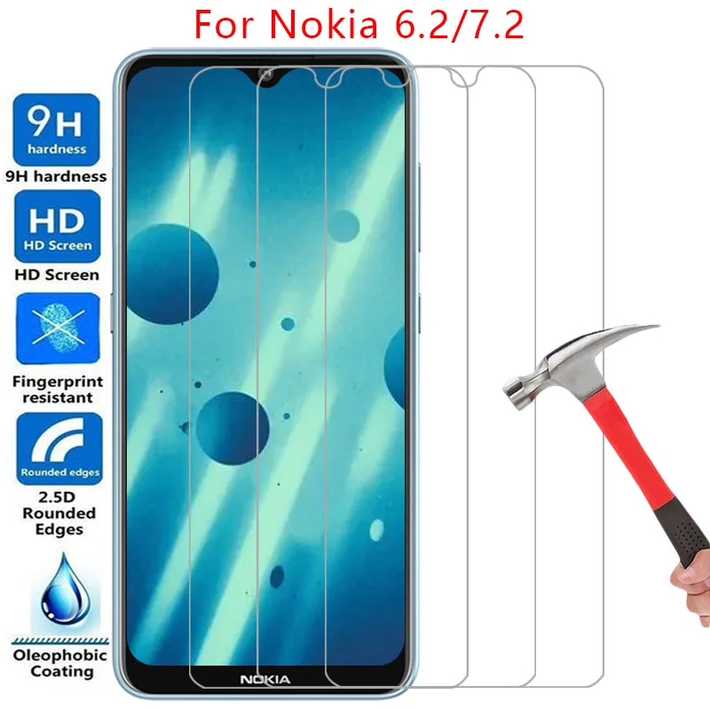 screen protector for nokia 6.2 7.2 protective tempered glass on nokia6 ...