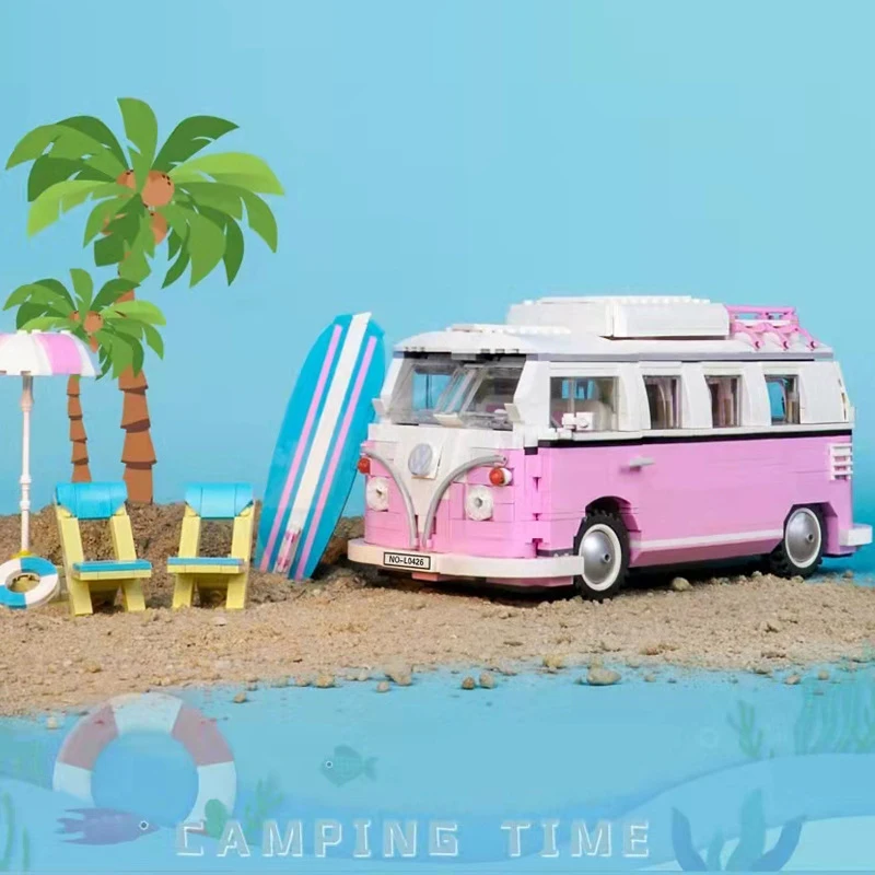 Série criativa volkswagen t2 camper carro van vw modelo blocos de ...