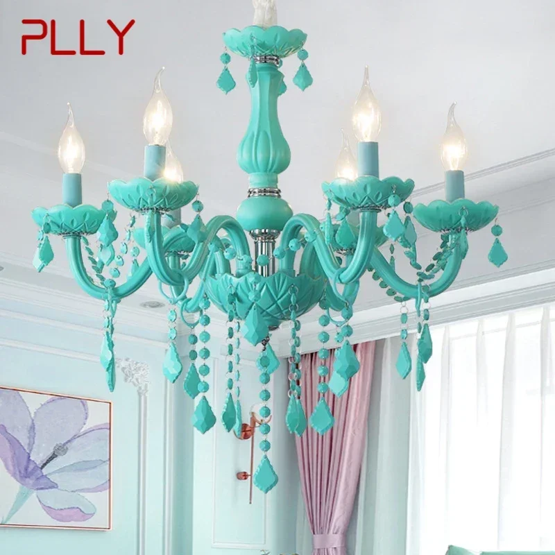 PLLY-L-mpada-Pingente-De-Cristal-Verde-Art-Candle-Lamp-Quarto-De-Crian ...