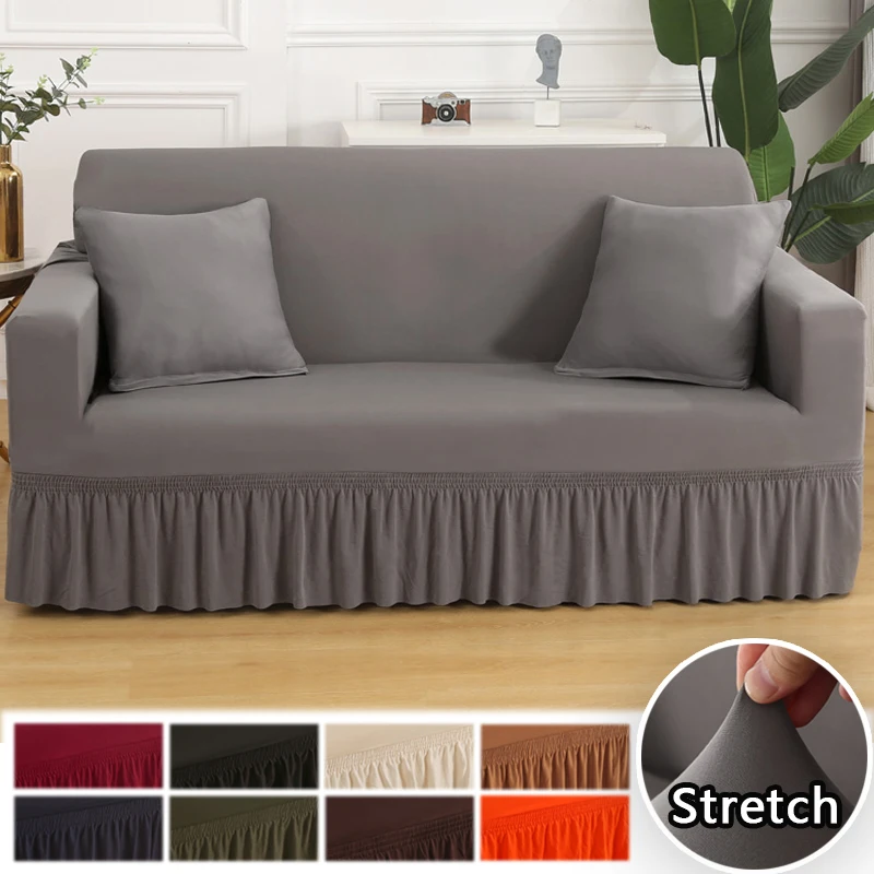 Solid-Color-Sofa-Cover-For-Living-Room-Stretch-Couch-Cover-Corner-L ...
