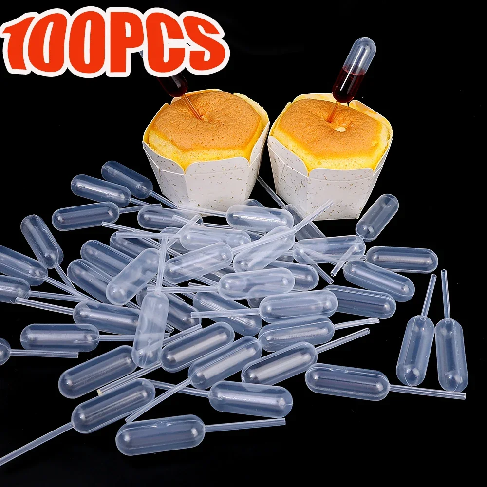 100-50PCS-Plastic-Jam-Dropper-4ml-Squeezable-Transparent-Drip-Tube-For ...