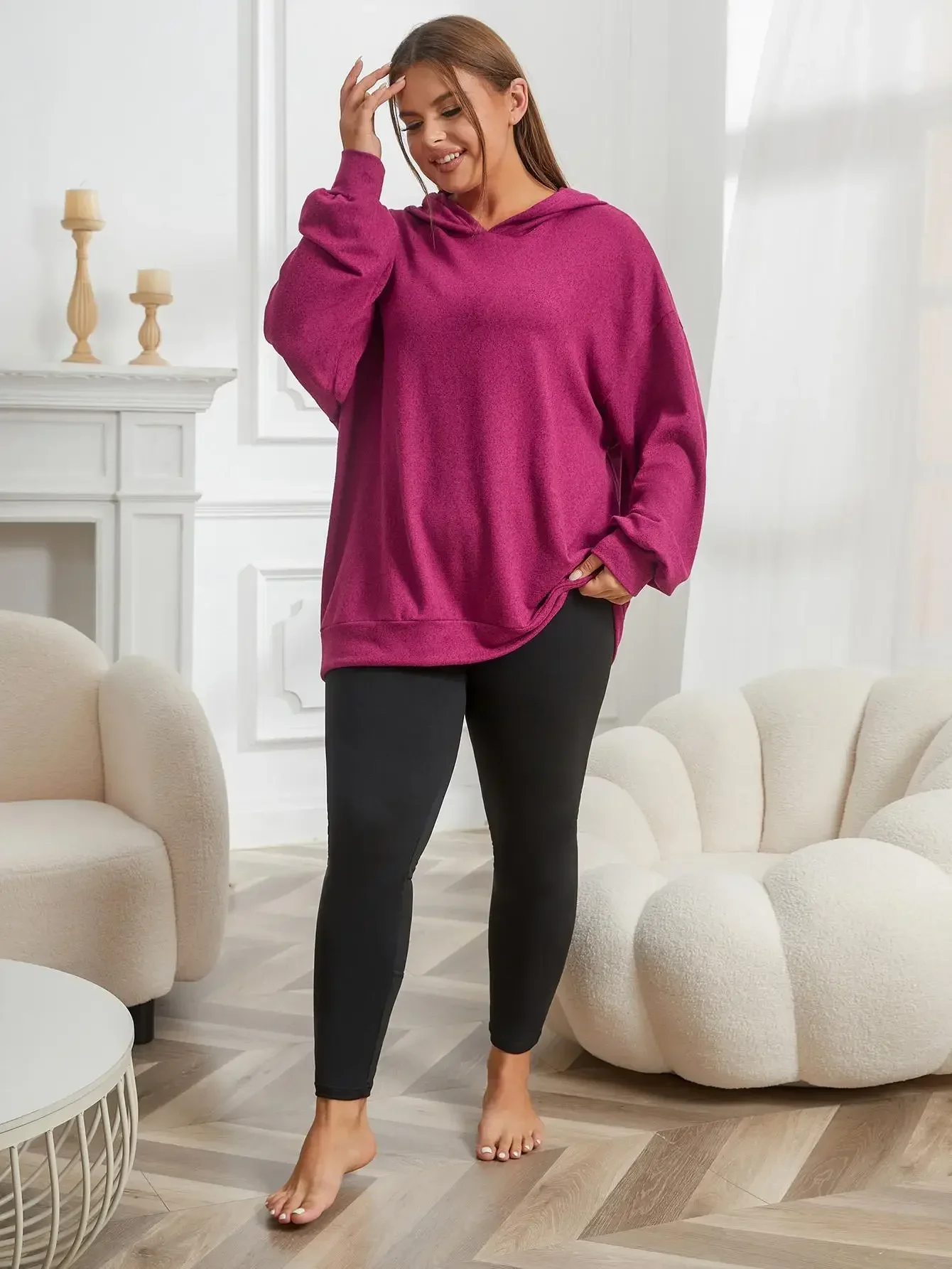 Plus-Size-Women-Pajama-Sets-Long-Sleeves-Ear-Style-Top-Full-Length ...