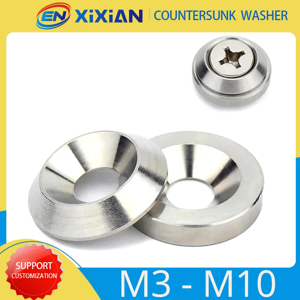 Countersunk Washer M3 M4 M5 M6 M8 M10 Conical Solid Flat Gasket Concave ...