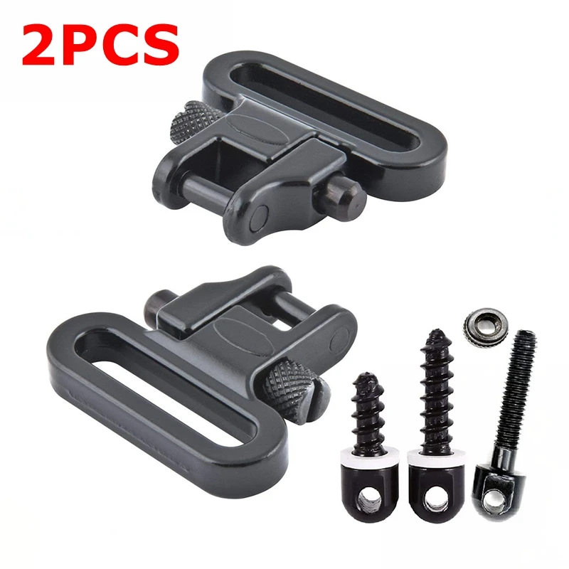 2PCS-Tactical-Rifle-Sling-Swivels-Mount-Adapter-Attachment-Clips-Heavy ...