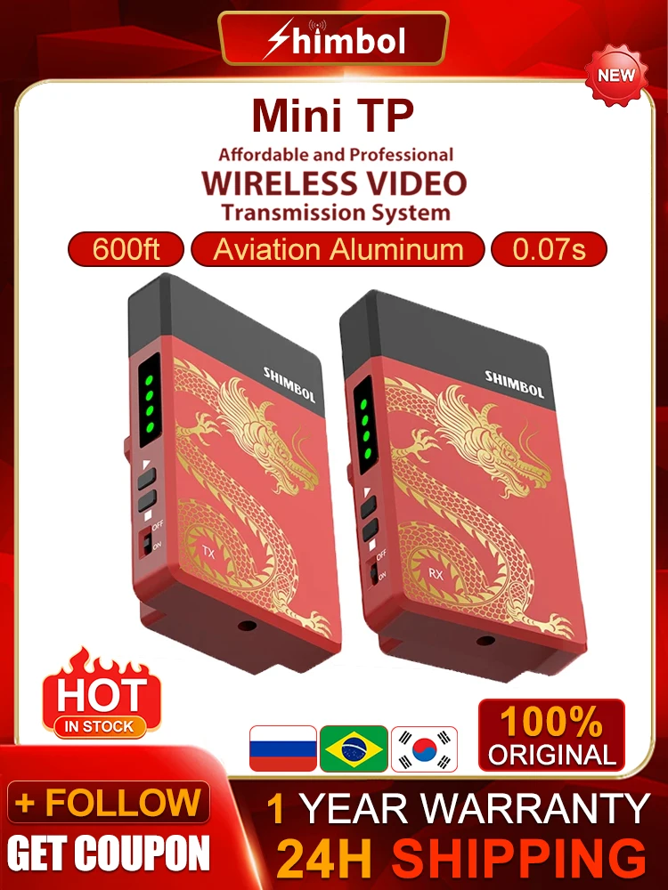 SHIMBOL-TP MINI Sistema De Receptor De Transmissão De Vídeo Sem Fio, HDMI Compatível ...
