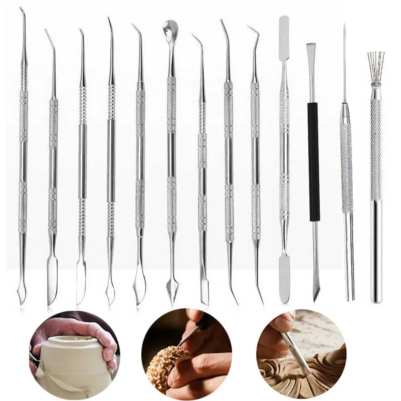 Stainless Steel Steel Carving Tools, Polymer Clay Tools Ceramic Clay ...