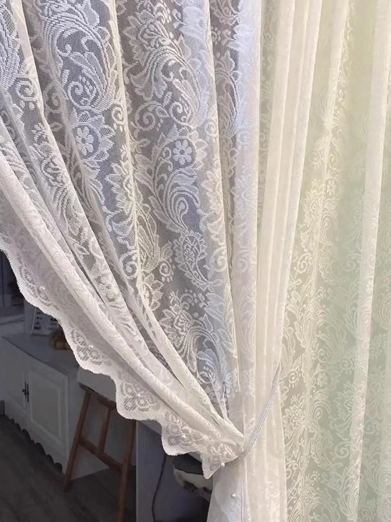 Bedroom-Living-Room-Screen-Window-Curtain-1PC-White-Rural-Romantic ...