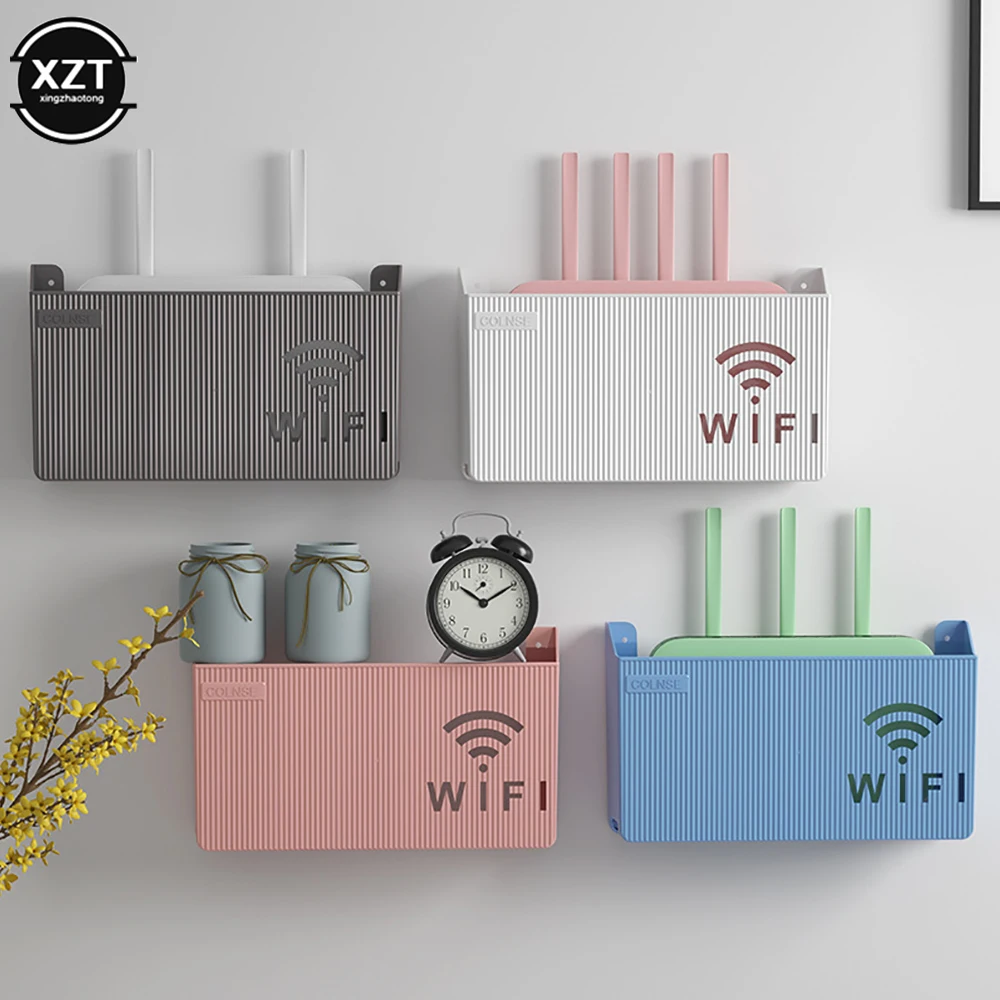 Wireless-Wifi-Router-Shelf-Mounted-Simple-Storage-Box-Wall-Hanging-ABS ...