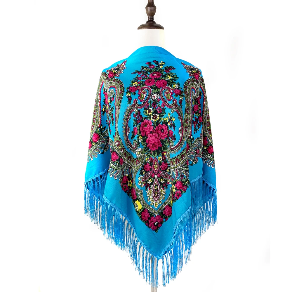 135-135cm-Russian-National-Square-Scarf-Women-Luxury-Floral-Print ...