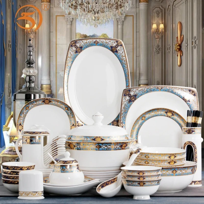Pretty Christmas Luxury Tableware Designer French Style Ceramic Kitchen ...