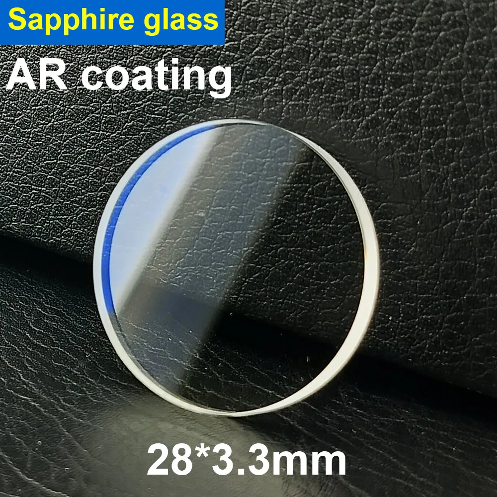 28-3-3mm-Flat-Sapphire-Crystal-AR-Coating-Blue-Red-Clear-Watch-Glass ...