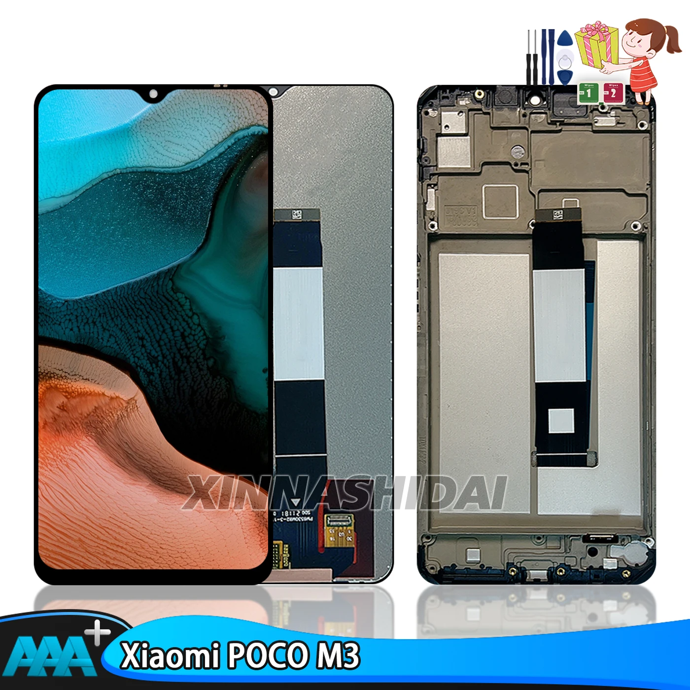 6.5" Display For Xiaomi Poco M3 LCD Display Touch Screen Assembly ...