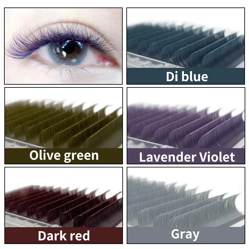 NATUHANA-Colored-Eyelashes-Extension-Individual-Natural-False-Mink ...