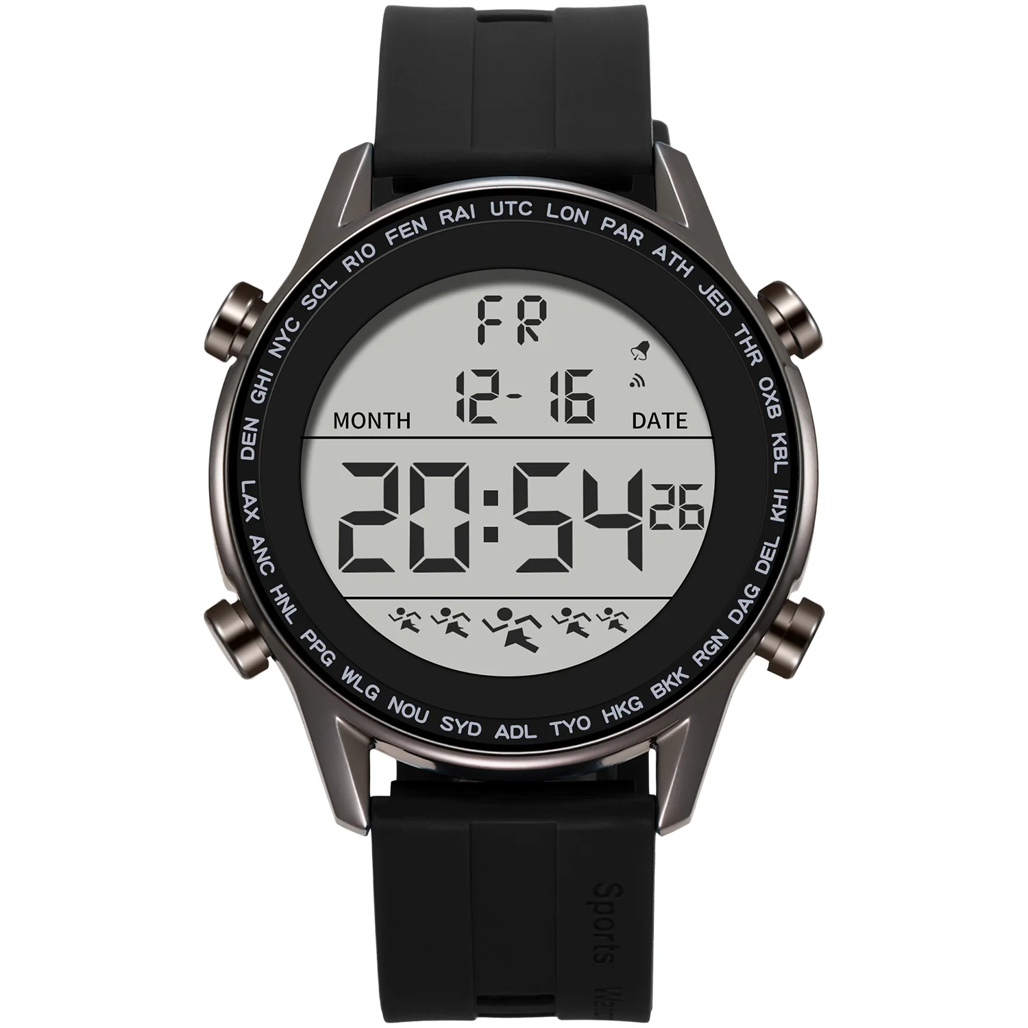 SYNOKE Sports Watches for Men Ultra-thin Design Big Numbers Digital ...