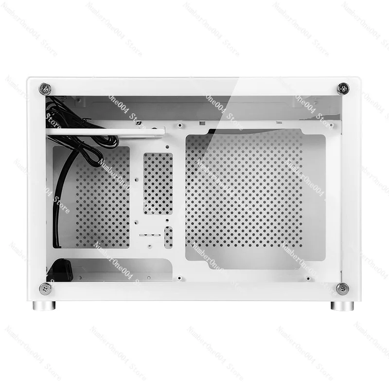 GU7 A4 ITX Aluminum Case White Tempered Glass Mesh Panel Mini PC ...