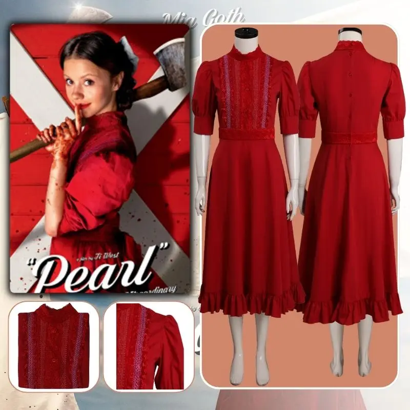 Pearl-Cosplay-Fantasia-Costume-Disguise-Adult-Women-Girls-Red-Dress ...
