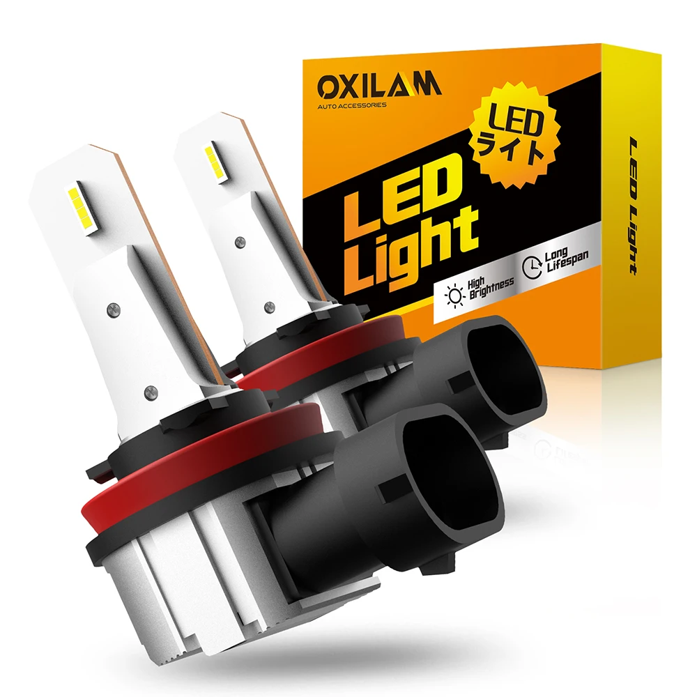 OXILAM-2Pcs-H8-H9-H11-H16JP-LED-Fog-Light-Bulb-CANBUS-No-Error-Super ...