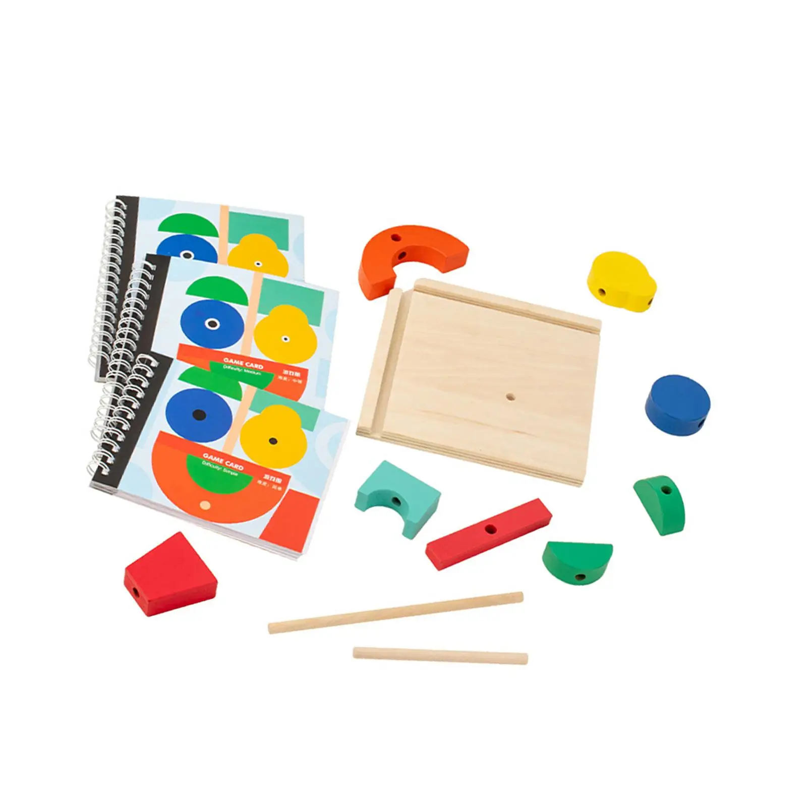 Wooden-Creative-3D-Projection-Space-Blocks-3-Pass-Level-Children-Toys ...